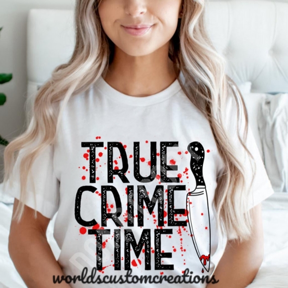 Tops | True Crime Time Blood Spatter Tee | Poshmark